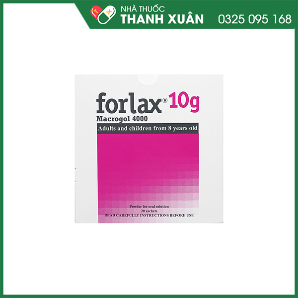 Forlax 10g điều trị táo bón ở người lớn và trẻ em