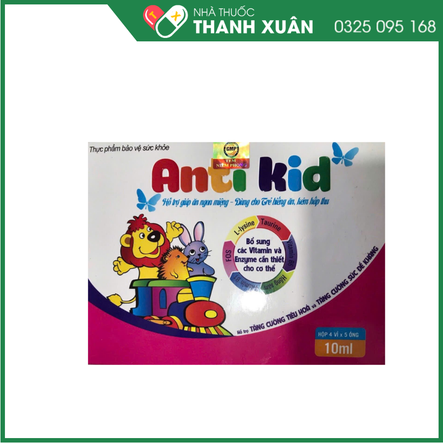 ANTI KID - Hỗ trợ tiêu hóa, giúp tăng cường hấp thu dưỡng chất,