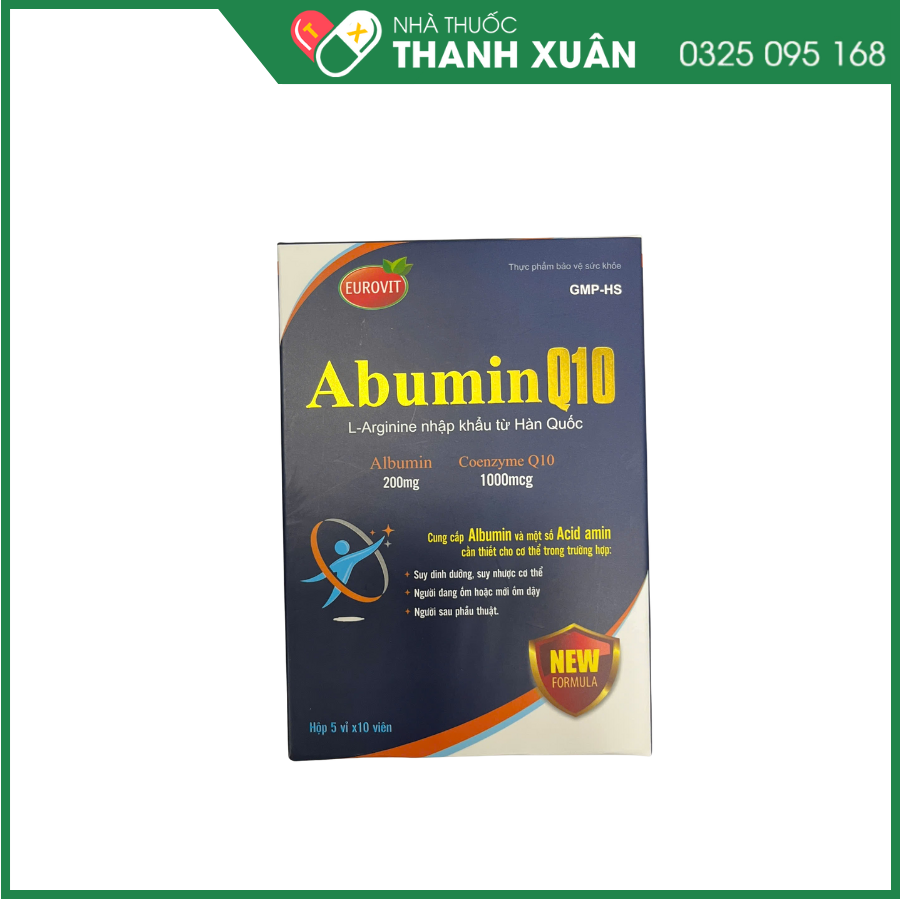 Abumin Q10 - Viên uống bổ sung albumin và một số acid amin cần thiết ...