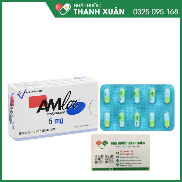Amlor 5mg pháp thuốc trị tăng huyết áp, bệnh mạch vành