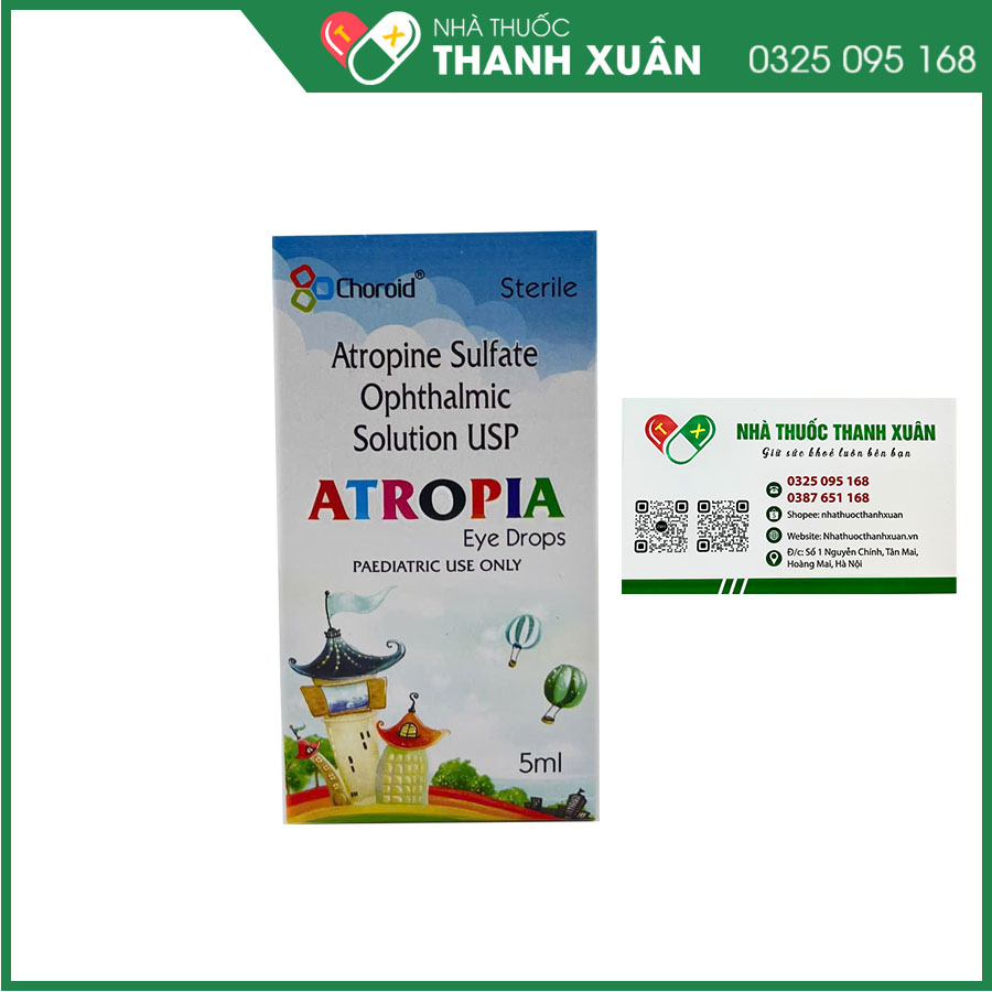 Atropia điều trị mỏi mắt và kiểm soát sự tiến triển của cận thị
