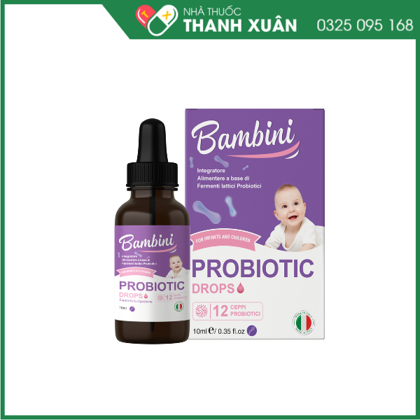 Bambini PROBIOTICS Drops Hỗ trợ hệ tiêu hóa khỏe mạnh, tăng cường hệ ...