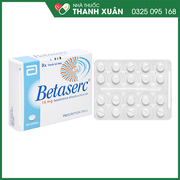 Betaserc 16mg - Điều trị triệu chứng của chóng mặt tiền đình