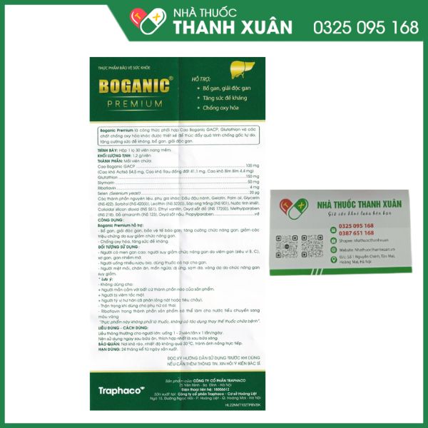 Boganic Premium viên uống bổ gan