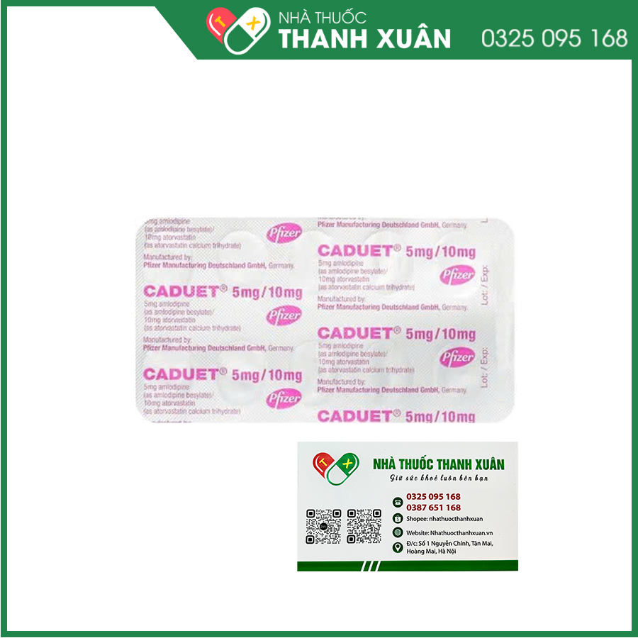 Caduet 5mg/10mg thuốc điều trị tăng huyết áp ở bệnh nhân cần điều trị ...
