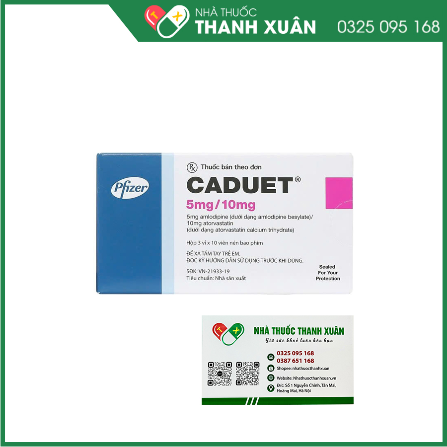 Caduet 5mg/10mg thuốc điều trị tăng huyết áp ở bệnh nhân cần điều trị ...