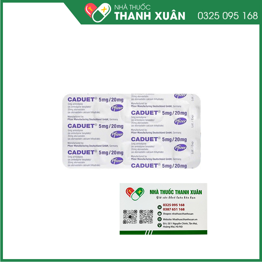 Caduet 5mg/20mg thuốc điều trị tăng huyết áp ở bệnh nhân cần điều trị ...