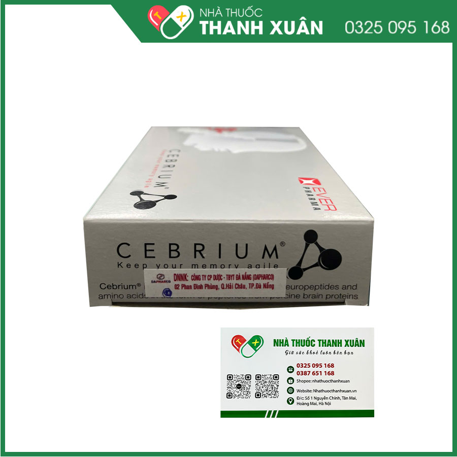 CEBRIUM giúp tăng cường và cải thiện trí nhớ, bảo vệ tế bào thần kinh
