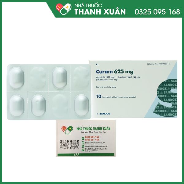 Curam 625mg điều trị nhiễm khuẩn