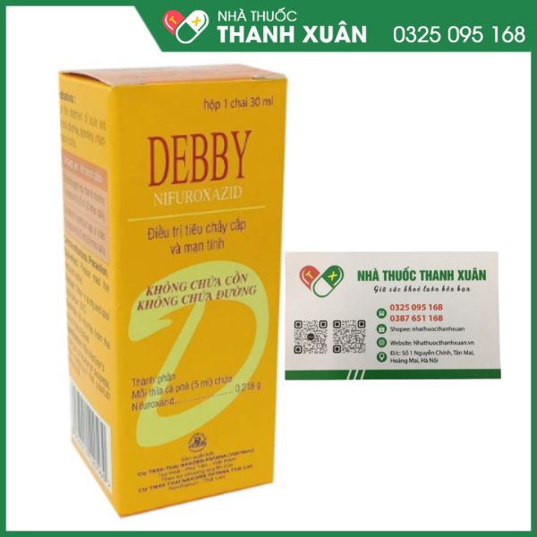 Dung dịch Debby điều trị tiêu chảy cấp và mạn tính