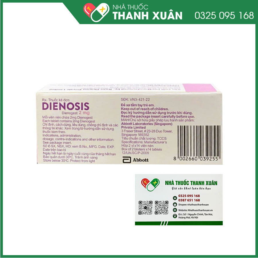 Dienosis điều trị lạc nội mạc tử cung