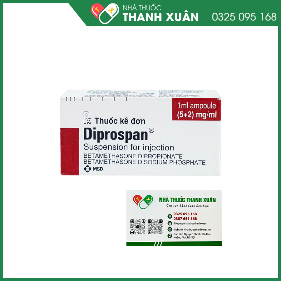 Diprospan điều trị viêm nhiễm hoặc dị ứng