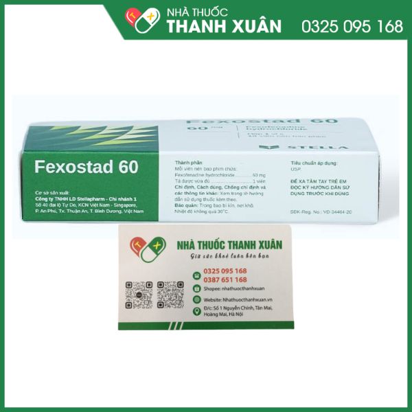 Fexostad 60 trị viêm mũi dị ứng, mày đay