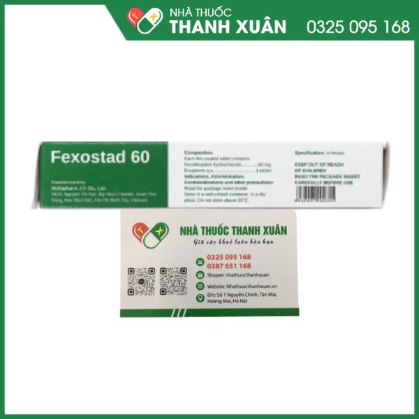 Fexostad 60 trị viêm mũi dị ứng, mày đay