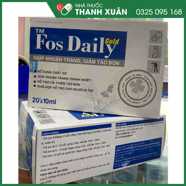 Fos Daily Gold bổ sung chất sơ, nhuận tràng