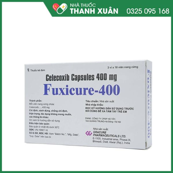 Fuxicure 400 giảm đau trong thoái hóa xương khớp