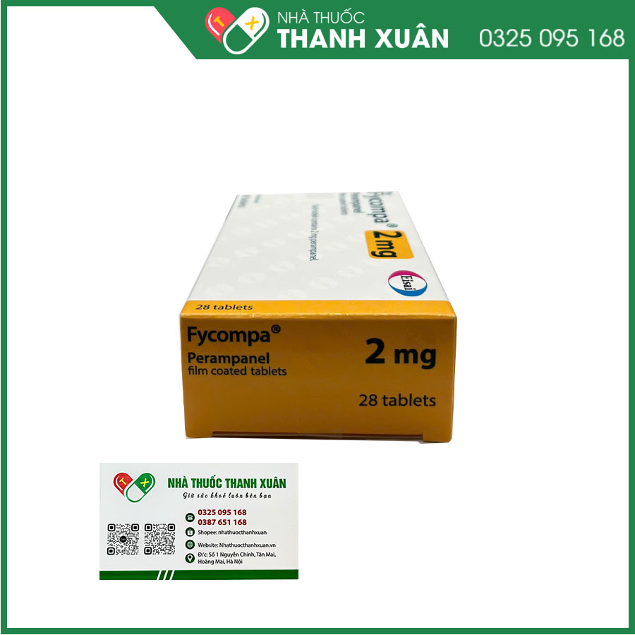 Fycompa 2mg điều trị bổ trợ cơn động kinh