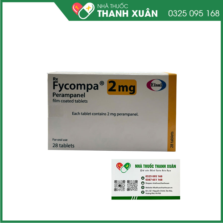 Fycompa 2mg điều trị bổ trợ cơn động kinh