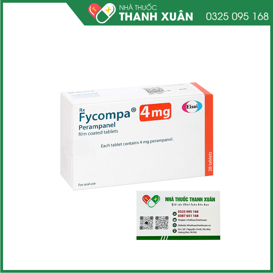 Fycompa 4mg điều trị bổ trợ cơn động kinh