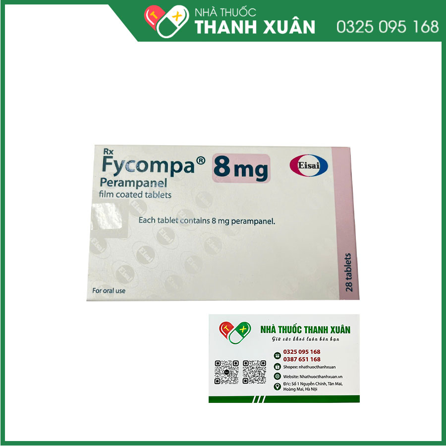 Fycompa 8mg điều trị bổ trợ cơn động kinh