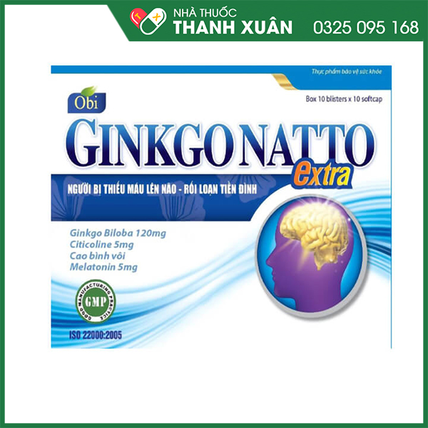 Ginkgo natto Extra hỗ trợ hoạt huyết não