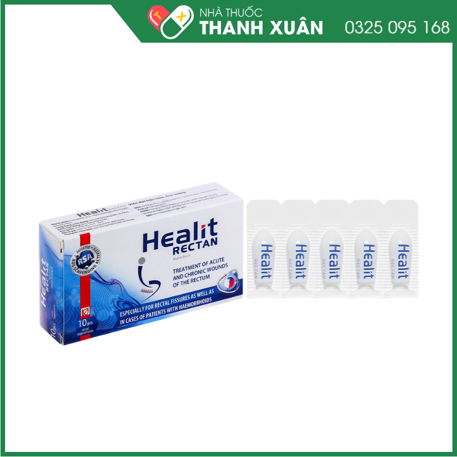 Healit Rectan viên đặt hậu môn hỗ trợ giảm các vết thương tại trực ...
