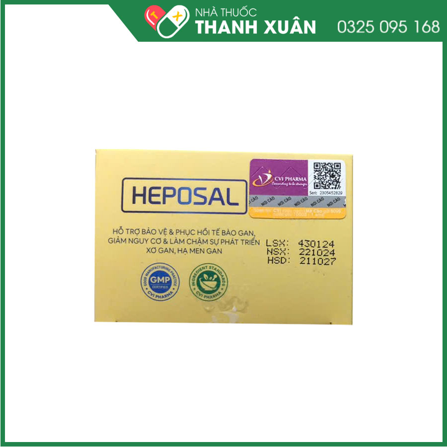 Heposal hỗ trợ tăng cường chức năng gan, hồi phục tế bào gan trong ...