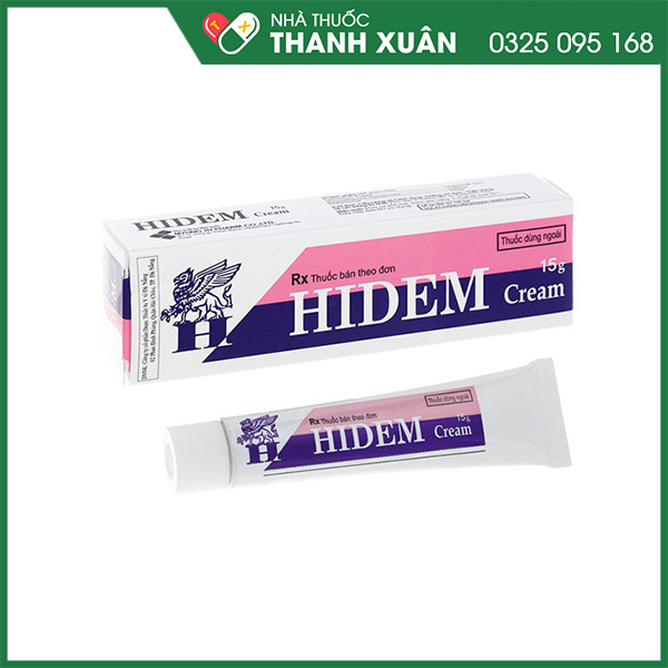 Thuốc Hidem cream tuýp 15g trị viêm da