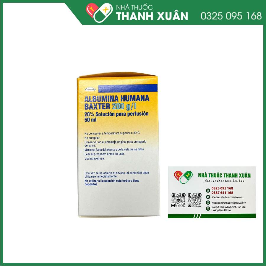 Human Albumin Baxter 200 g/l giúp phục hồi và duy trì thể tích máu