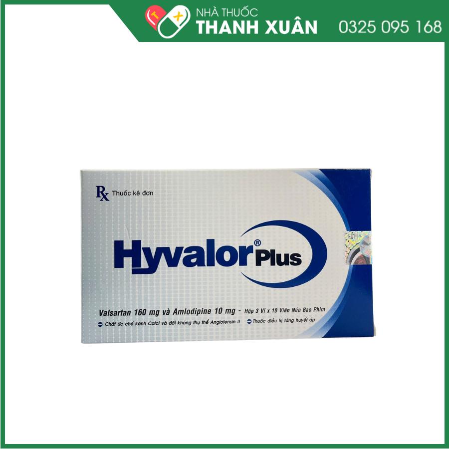 Hyvalor Plus 160mg/10mg trị tăng huyết áp hiệu quả
