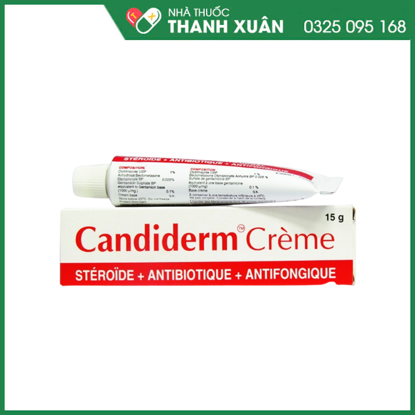 Kem CANDIDERM điều trị các bệnh da đáp ứng với Corticosteroid