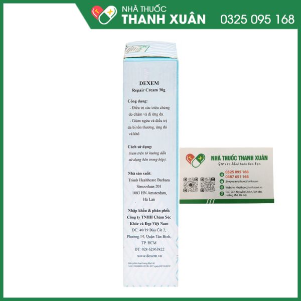 Kem bôi Dexem Eczema Repair Cream trị chàm, viêm da hiệu quả