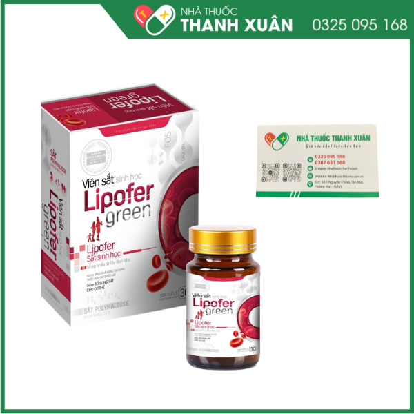 Lipofer Green Bổ sung sắt cho cơ thể, hỗ trợ tăng khả năng tạo máu