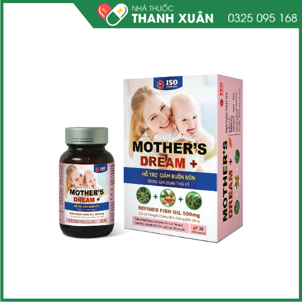 Mother's Dream+ Bổ sung vitamin hỗ trợ giảm mệt mỏi, buồn nôn trong ...