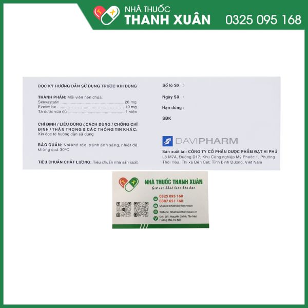 Nasrix trị rối loạn mỡ máu (6 vỉ x 10 viên)