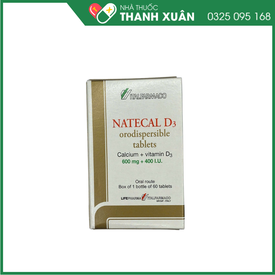 Natecal D3 bổ sung Calci và D3