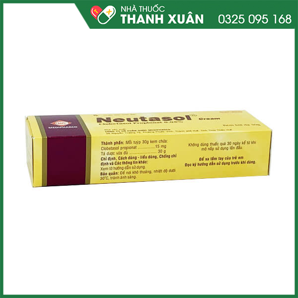 Neutasol cream trị bệnh ngoài tra đáp ứng với corticosteroid mạnh