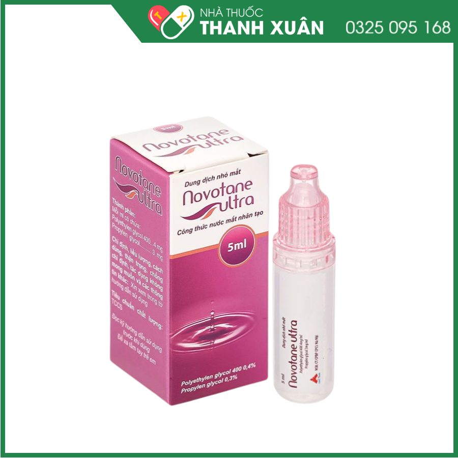 Novotane Ultra giảm tạm thời các chứng rát và kích ứng do khô mắt