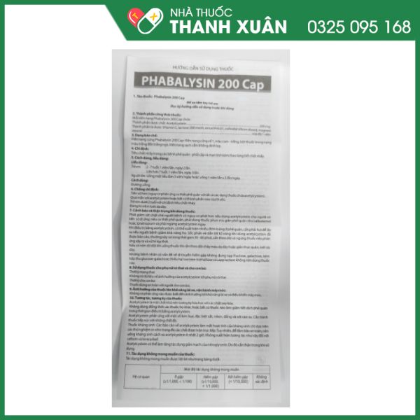 Phabalycin 200 Cap hỗ trợ bệnh lý đường hô hấp