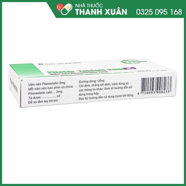 Pitator Tablets 2mg trị rối loạn mỡ máu