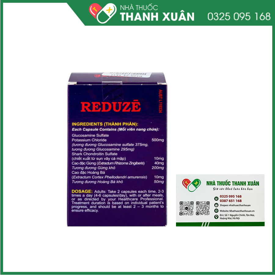 Reduze điều trị giảm triệu chứng trong các trường hợp bị viêm khớp gối ...