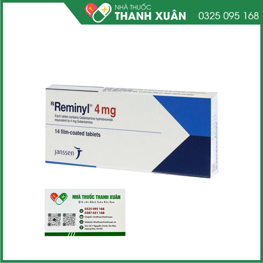 Reminyl 4mg điều trị sa sút trí tuệ do bệnh Alzheimer mức độ nhẹ đến vừa