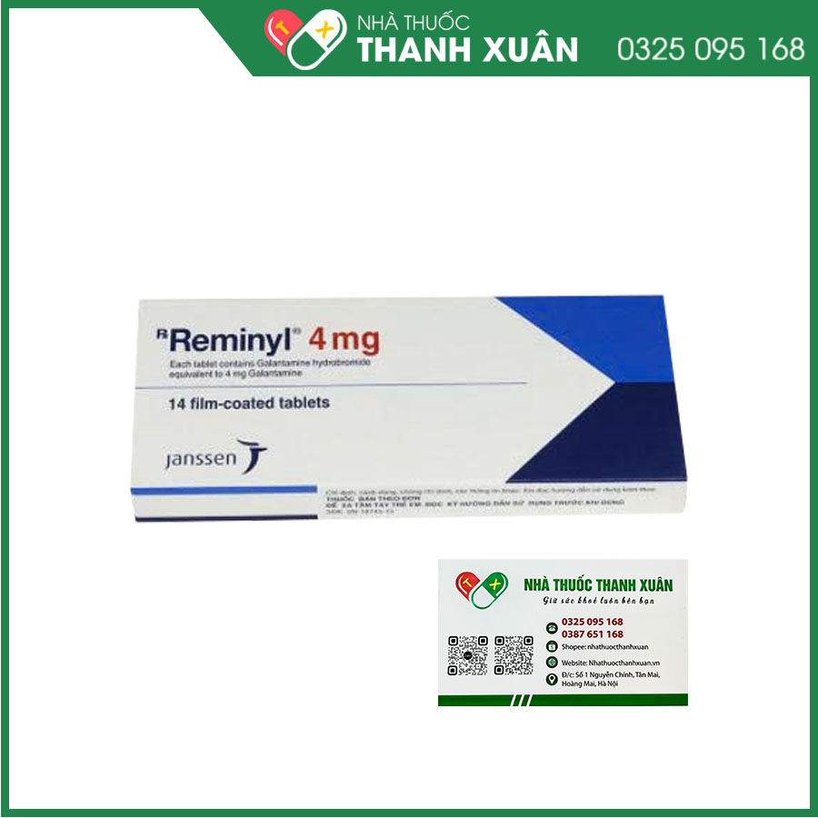 Reminyl 4mg điều trị sa sút trí tuệ do bệnh Alzheimer mức độ nhẹ đến vừa