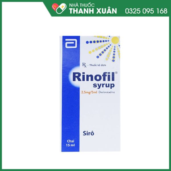 Rinofil Syrup trị viêm mũi dị ứng, mày đay