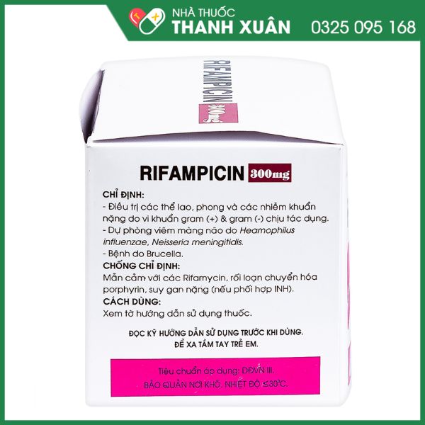 Rifampicin 300mg điều trị phong