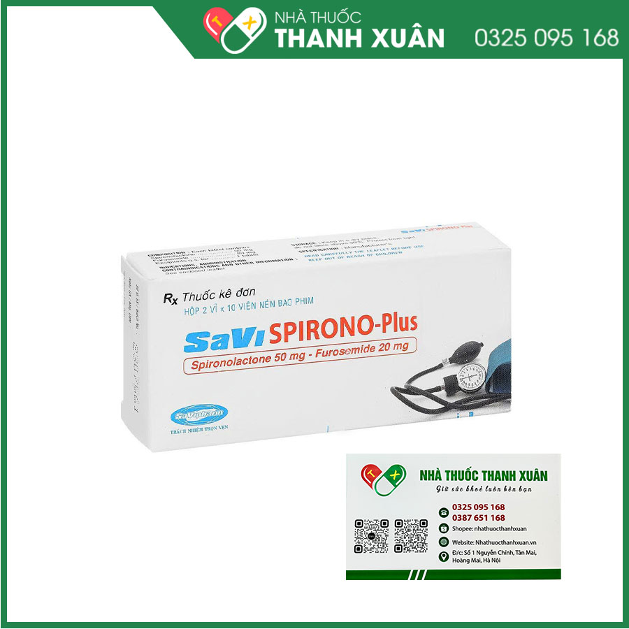 Savispirono-Plus thuốc điều trị tăng huyết áp, suy tim xung huyết mãn ...