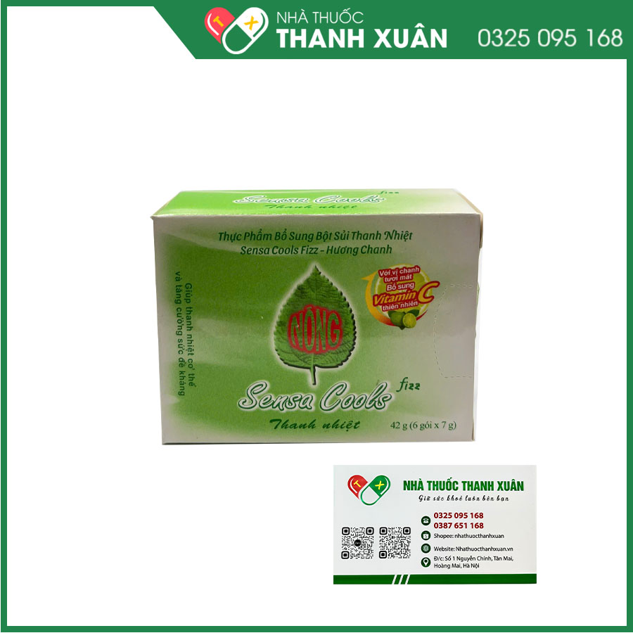 Bột sủi Sensa Cools hỗ trợ thanh nhiệt, bổ sung vitamin C