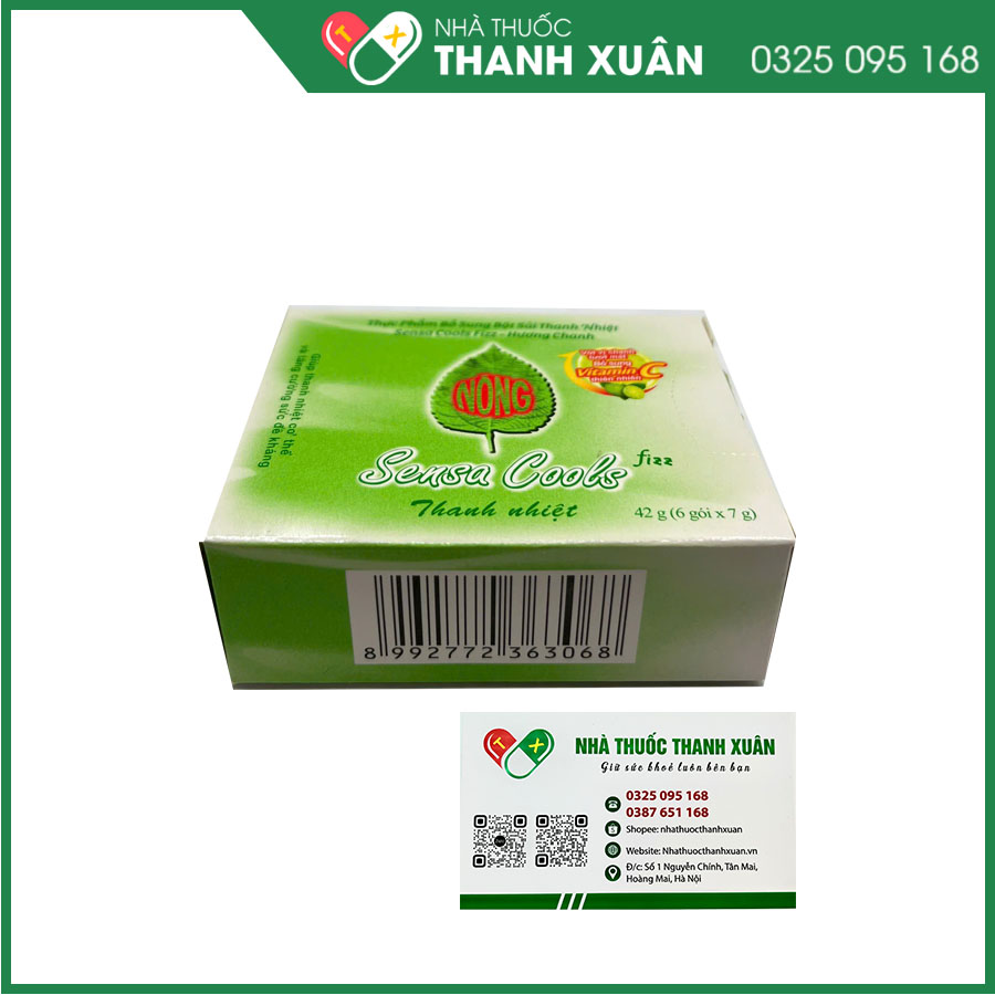 Bột sủi Sensa Cools hỗ trợ thanh nhiệt, bổ sung vitamin C