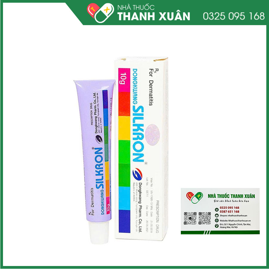Silkron điều trị các bệnh viêm da, nhiễm nấm ngoài da