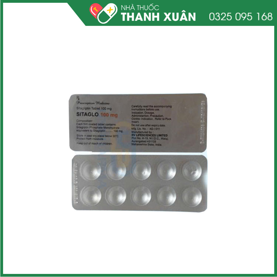 Sitaglo 100 thuốc điều trị đái tháo đường tuýp 2